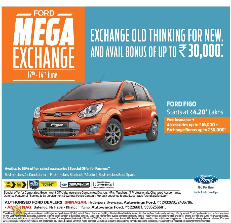 Ford Mega Exchange offer 2015 | Govt Private Jobs updates Jammu ...