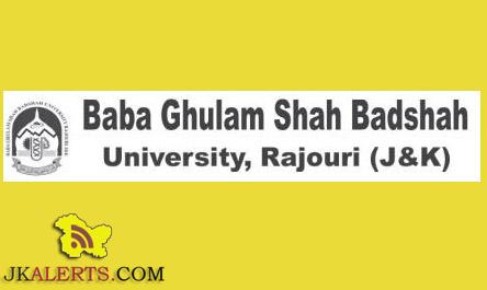 Baba Ghulam Shah Badshah University Jobs Recruitment 2021.