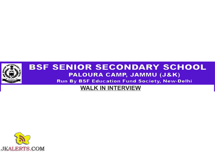 BSF SENIOR SECONDARY SCHOOL JAMMU JOBS | Govt Private Jobs updates ...