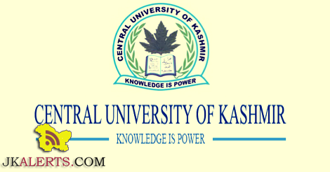 Central University Kashmir Provisional Selection List.