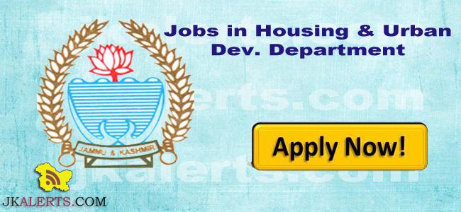 J&K Housing and Urban Development Department JKHUDD Jobs Selection List ...