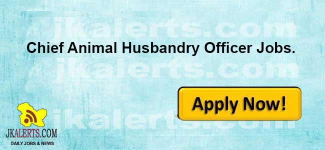 Chief Animal Husbandry Officer Bandipora job recruitment 2020. | Govt ...