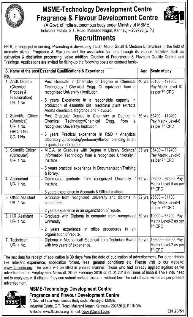 MSME Technology Development Centre Jobs. | Govt Private Jobs updates ...