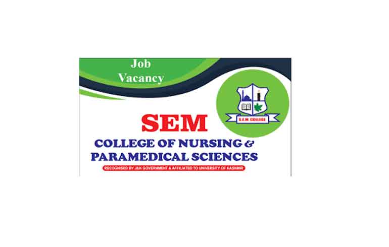 SEM College Jobs recruitment 2022. | Budgam Jobs | JKAlerts