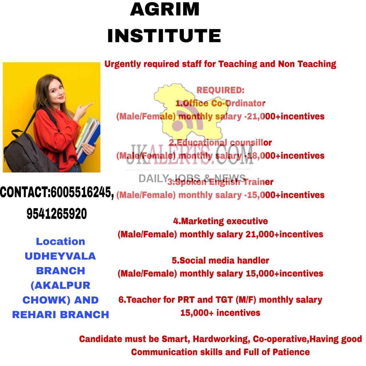 AGRIM Institute Jobs | Govt Private Jobs updates Jammu, Kashmir, JKSSB ...