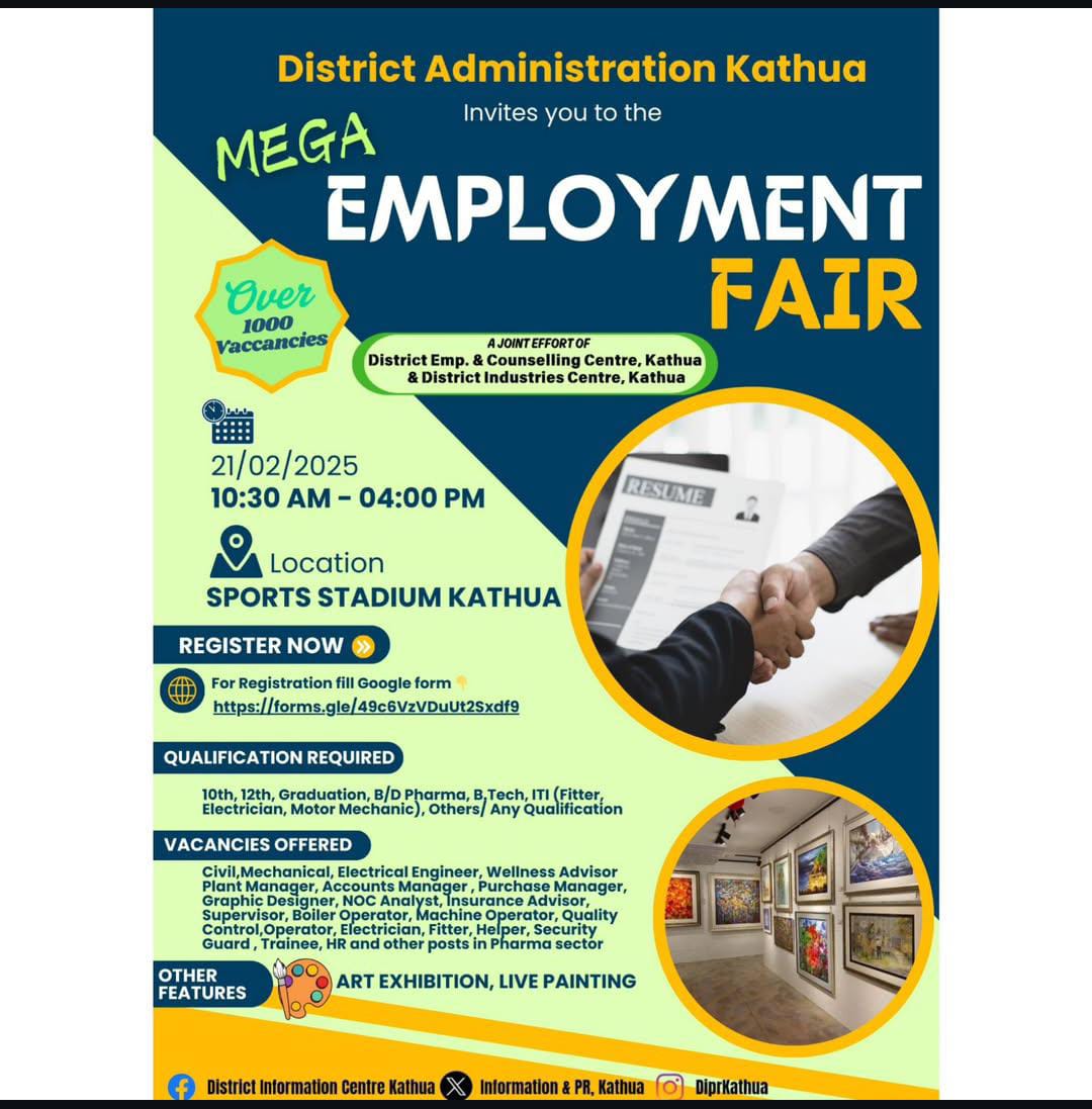 Mega Job Fair on Feb 21 with 1,000+ Jobs. | Govt Private Jobs updates ...